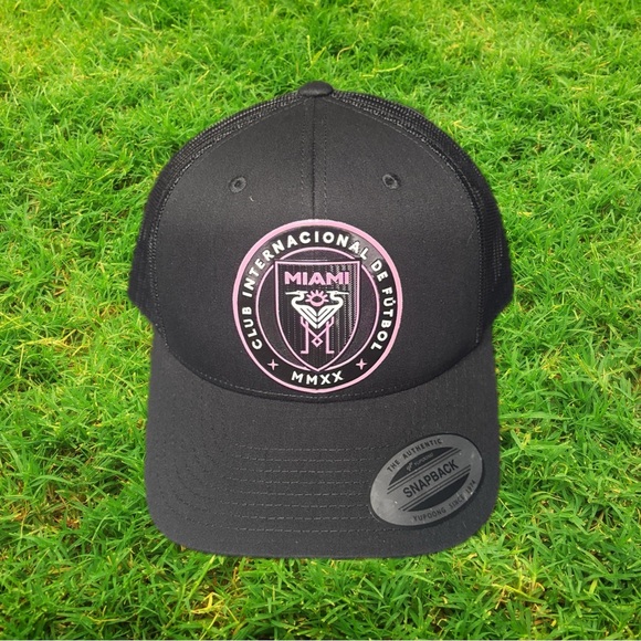 Yupoong | Accessories | Nwt Inter Miami Trucker Hat Snap Back Fit Black ...